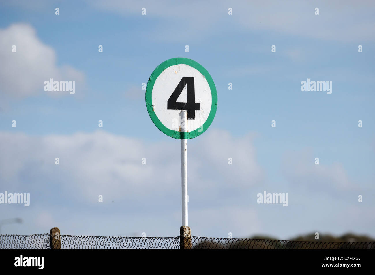 Horse racing furlong marker hi-res stock photography and images - Alamy