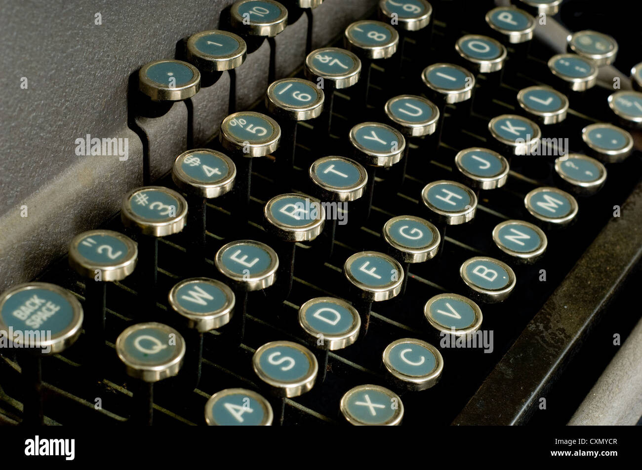 close-up of old, antique, vintage typewriter keys Stock Photo - Alamy