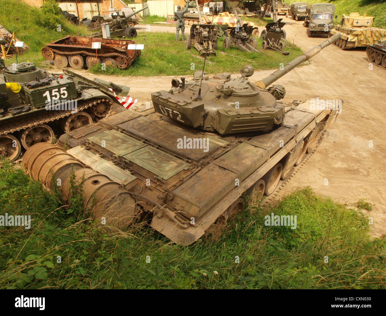 The T-72, displayed at Rokycany Military Base, is a Soviet-era main ...