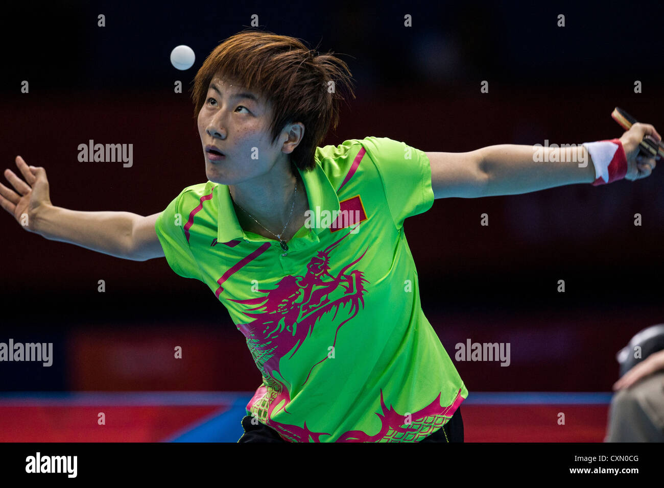 Ding Ning (CHN) wins the women's table tennis silver medal in Olympic ...