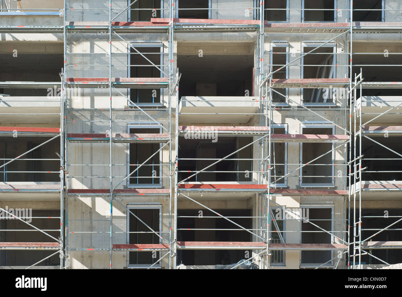 Scaffolding as Safety Equipment on a Construction Site Stock Photo - Alamy