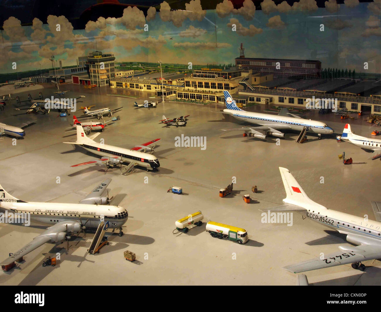 Aircraft model exhibits at Aviodrome Lelystad Stock Photo - Alamy