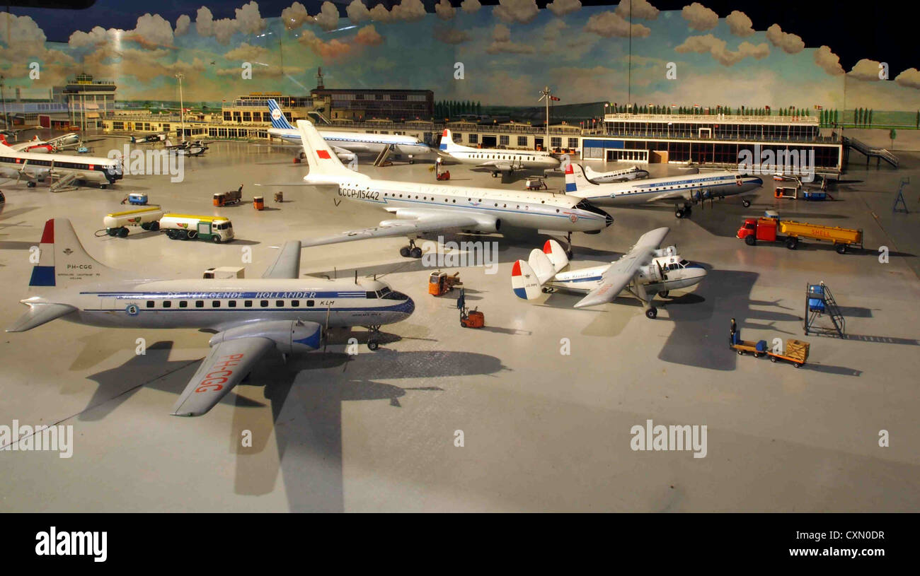 Aircraft model exhibits at Aviodrome Lelystad Stock Photo - Alamy