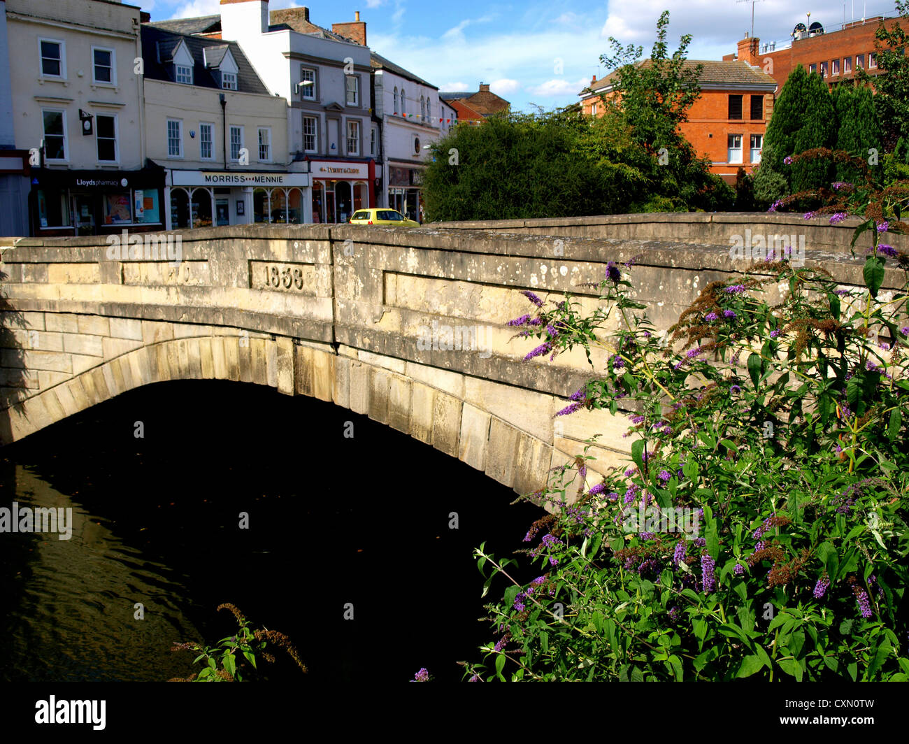 A keystone architecture bridge built in 1853 over the river Welland at ...