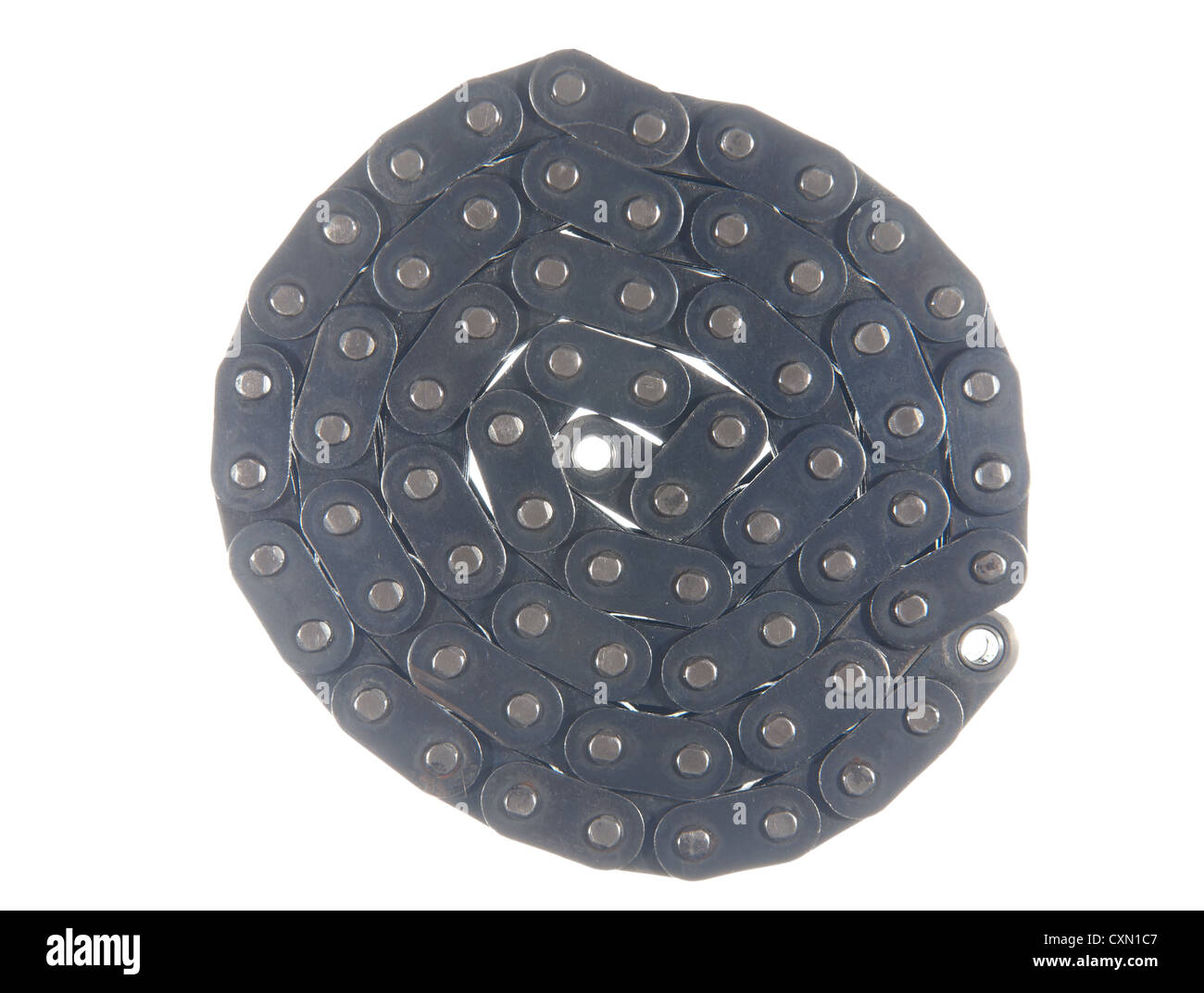 Motor chain isolated on white background Stock Photo - Alamy
