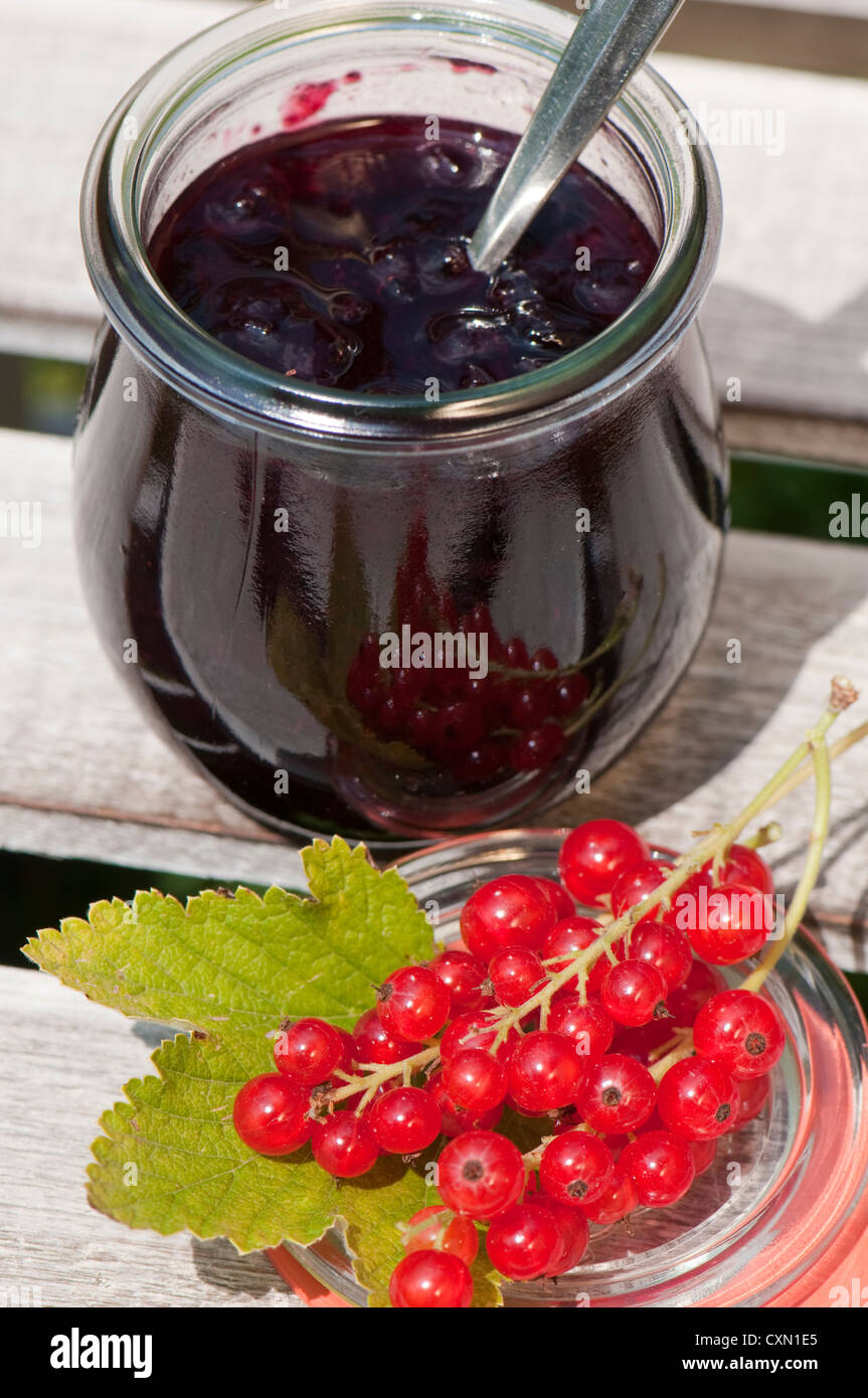 red currant jam Stock Photo - Alamy