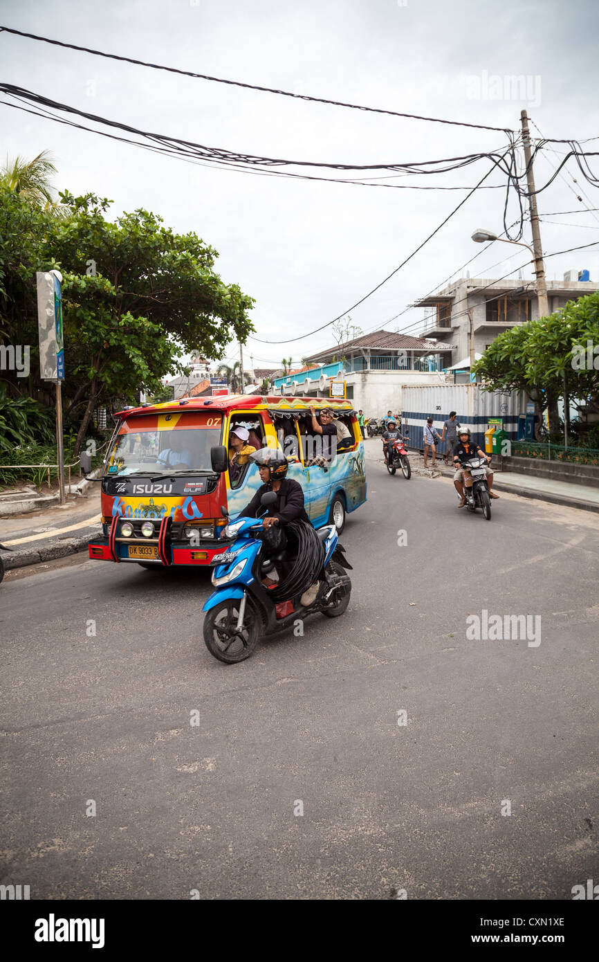 Colorful Bus in Kuta on Bali Stock Photo - Alamy