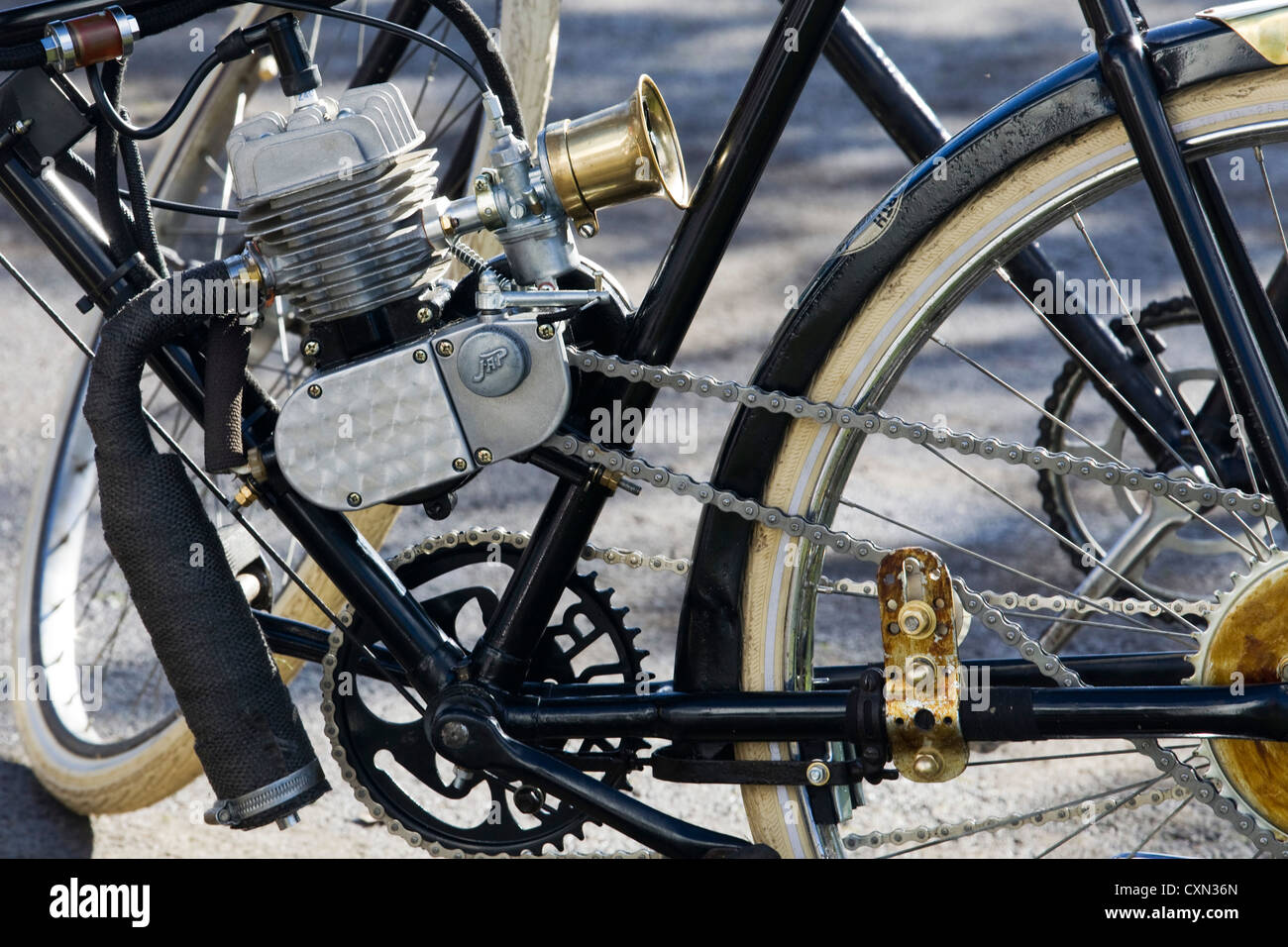 Rudge Whitworth Cycles with a motor Stock Photo - Alamy