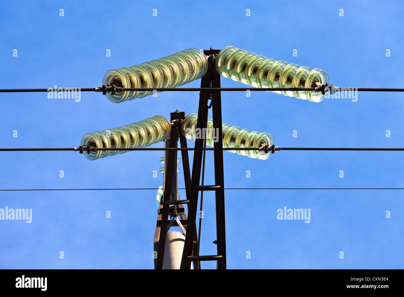 High voltage electricity pylon Stock Photo - Alamy