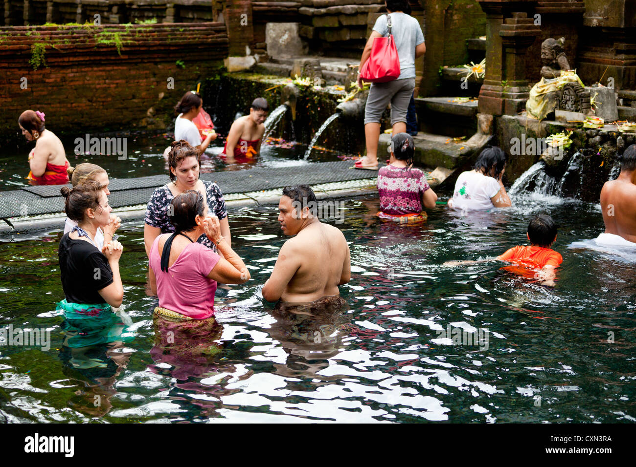 Faithful Believers taking a ritual Bath in the Basins of the Hindu ...