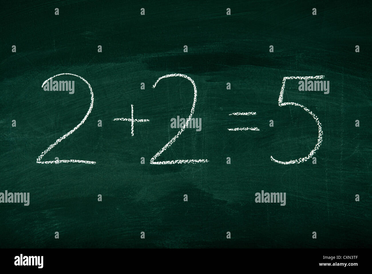 Mistake in math formula on chalkboard - education concept illustrated ...
