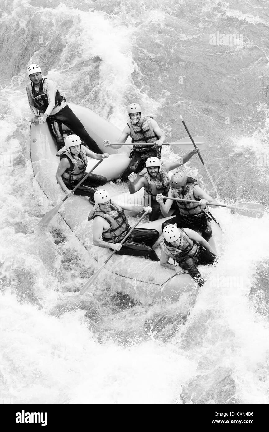 Whitewater rafting helmet Black and White Stock Photos & Images - Alamy