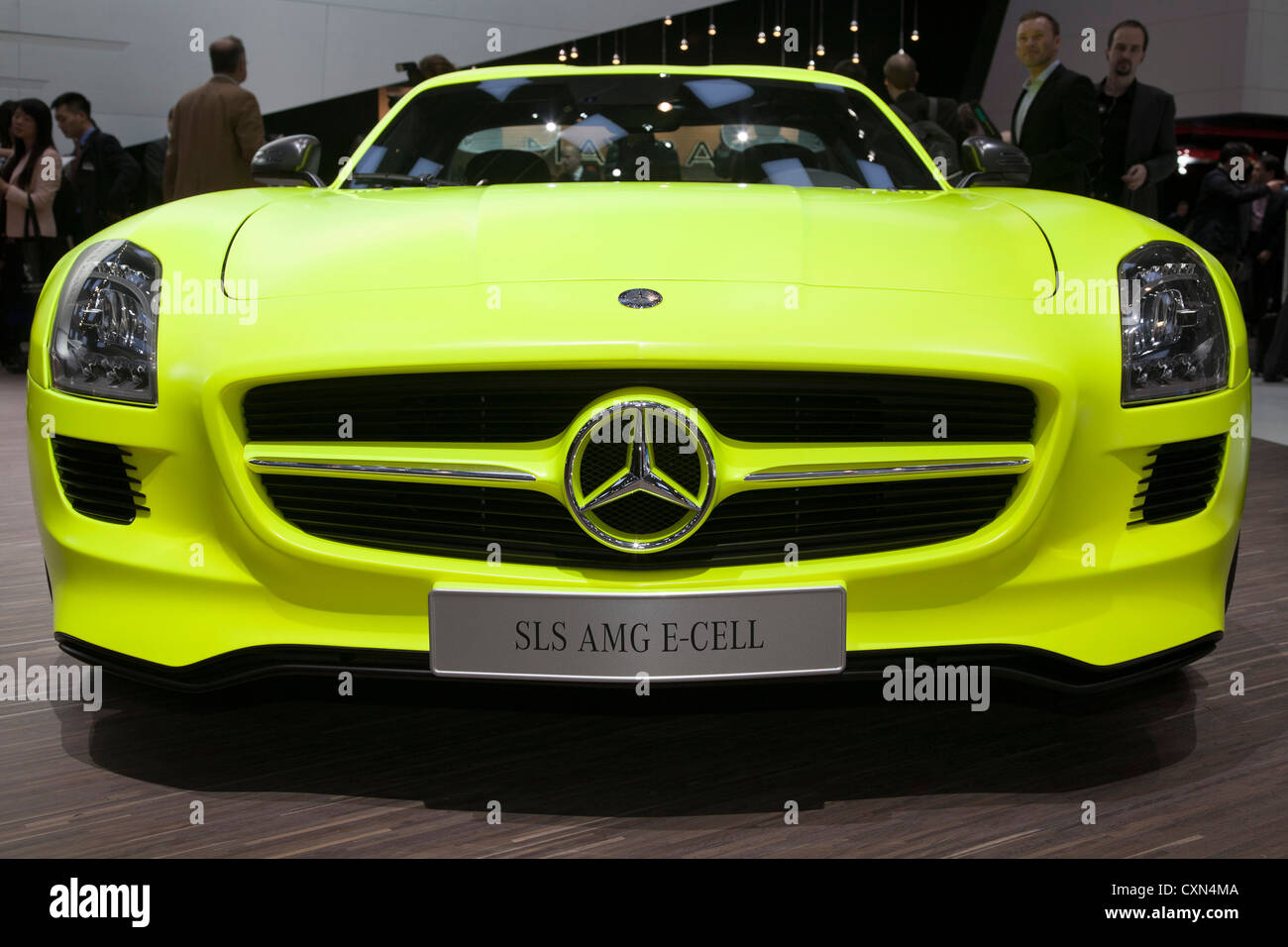 Mercedes-Benz SLS AMG E-Cell at the Geneva motor Show 2011 Stock Photo ...