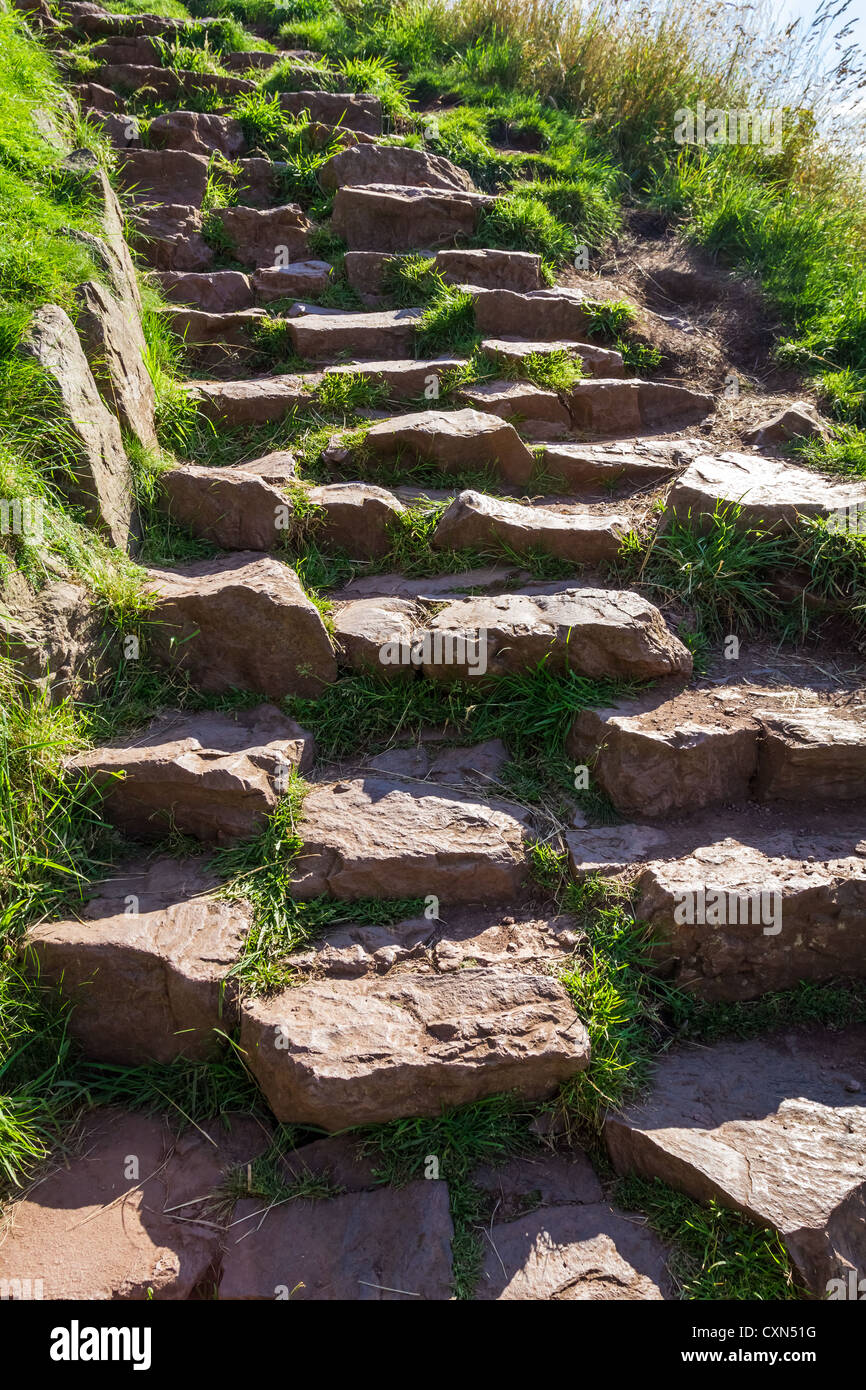 Stone path in the mountains in summer Stock Photo - Alamy