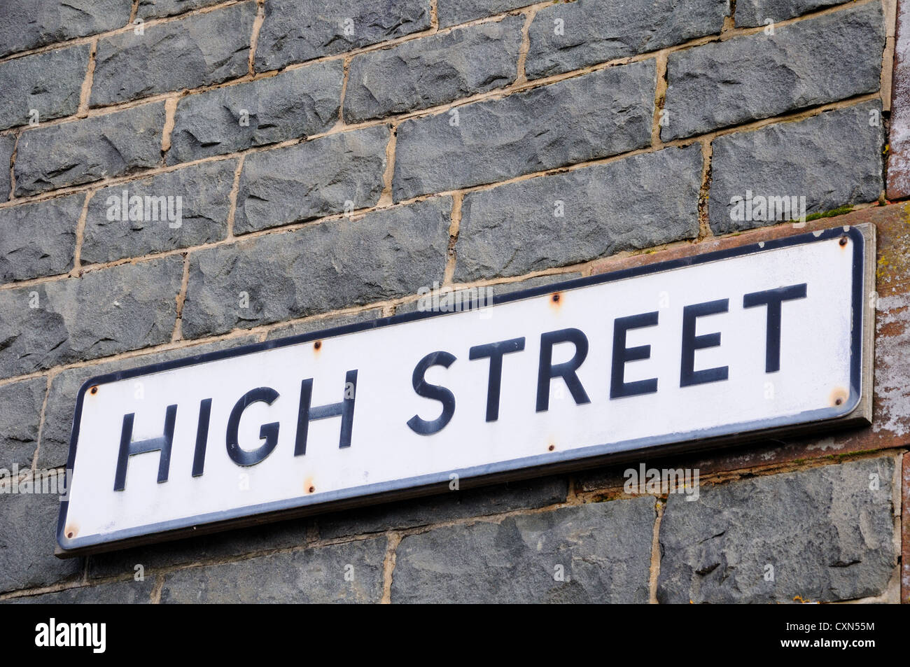 Street name sign on wall in Moffat, Scotland, UK Stock Photo - Alamy
