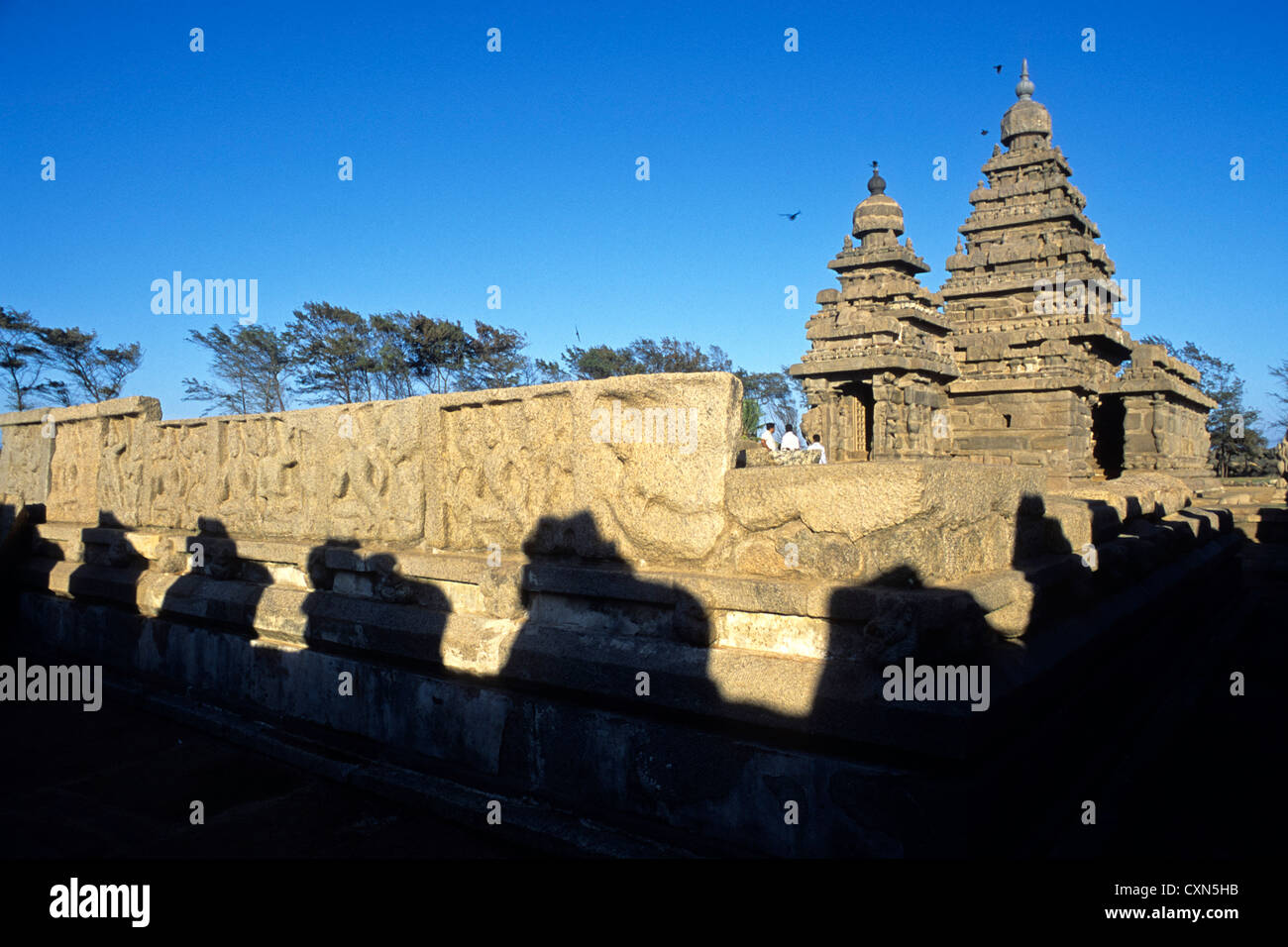 Shore temple with nandi in Mahabalipuram near Chennai; Madras, Tamil ...
