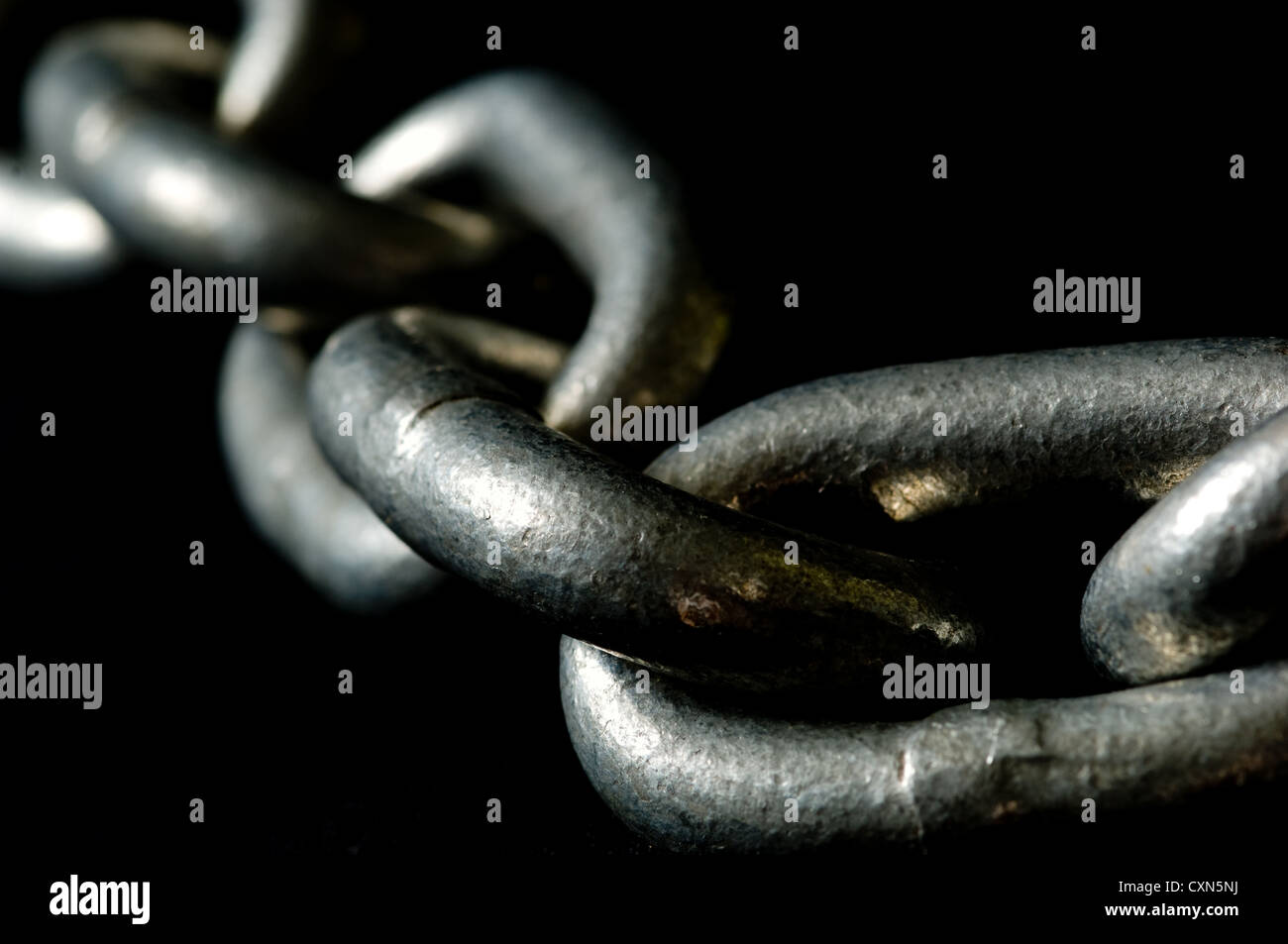 Macro shot of links of a chain - great for background - symbol of ...