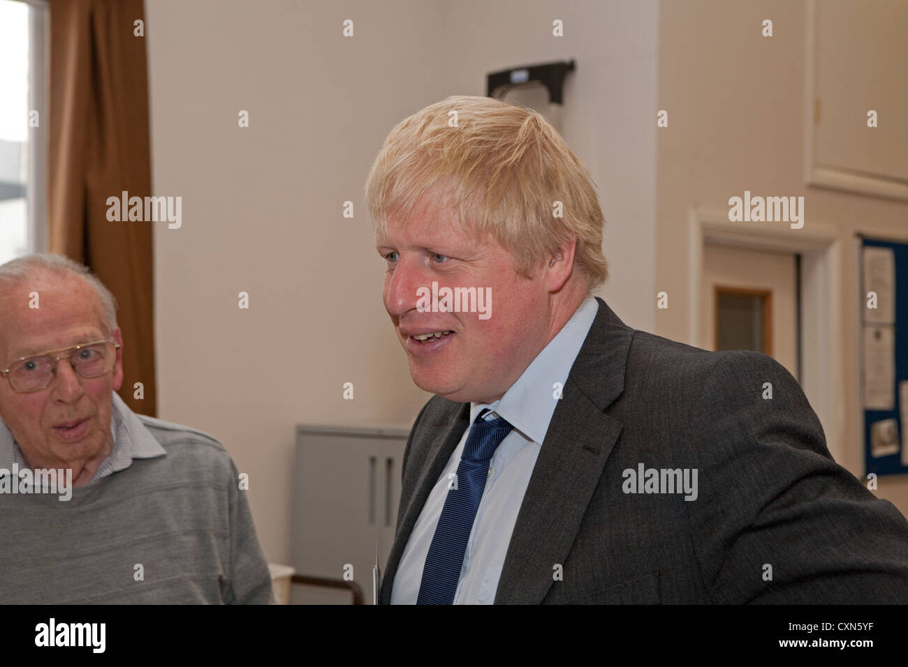 Boris Johnson, The Mayor of London visits a day center during his ...