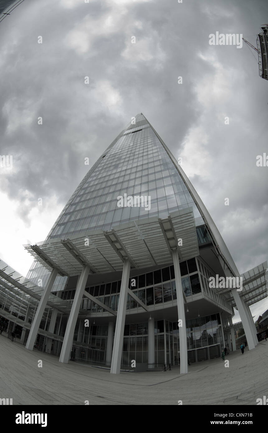 The Shard building close up view of modern architectural construction ...