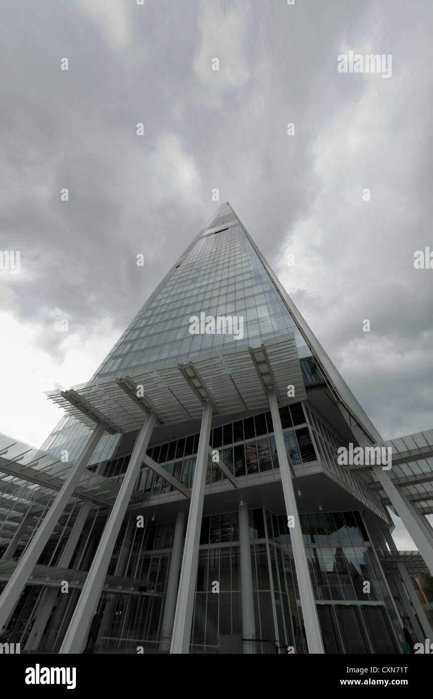 The Shard building close up view of modern architectural construction ...