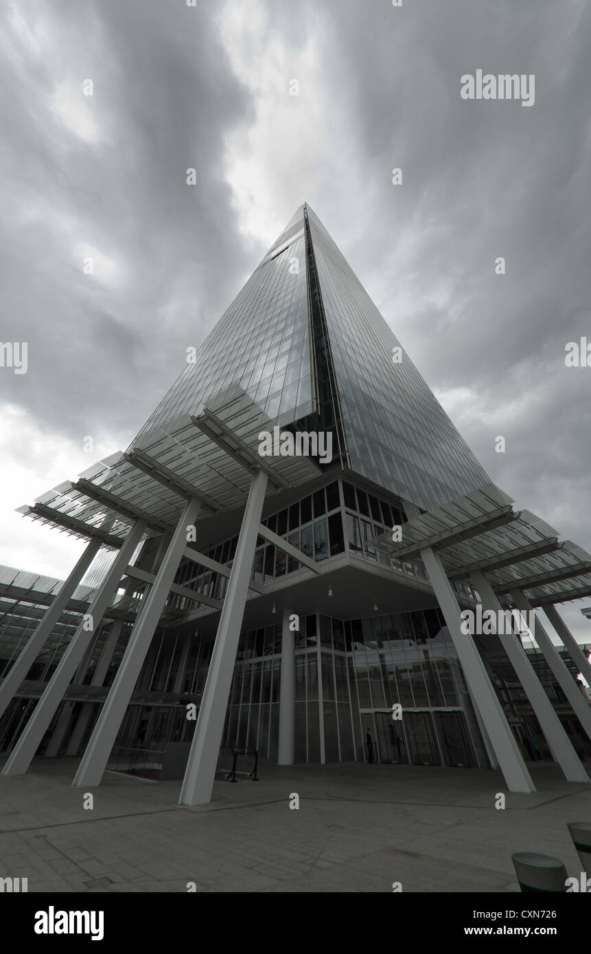 The Shard building close up view of modern architectural construction ...