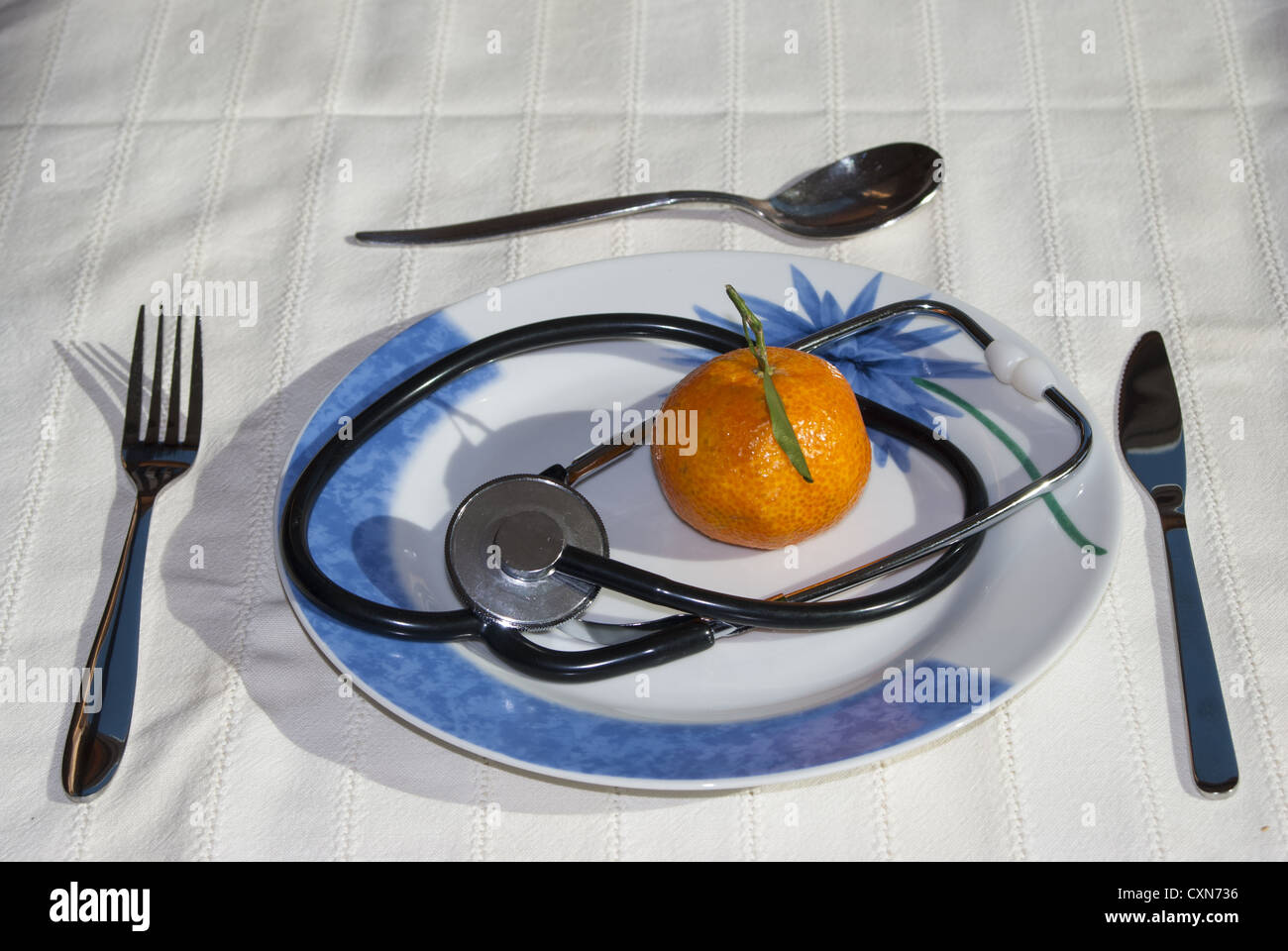 health at the table: conceptual image to describe the wellness of the ...