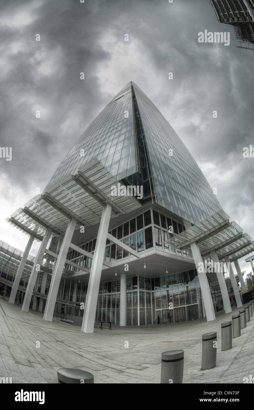The Shard building close up view of modern architectural construction ...