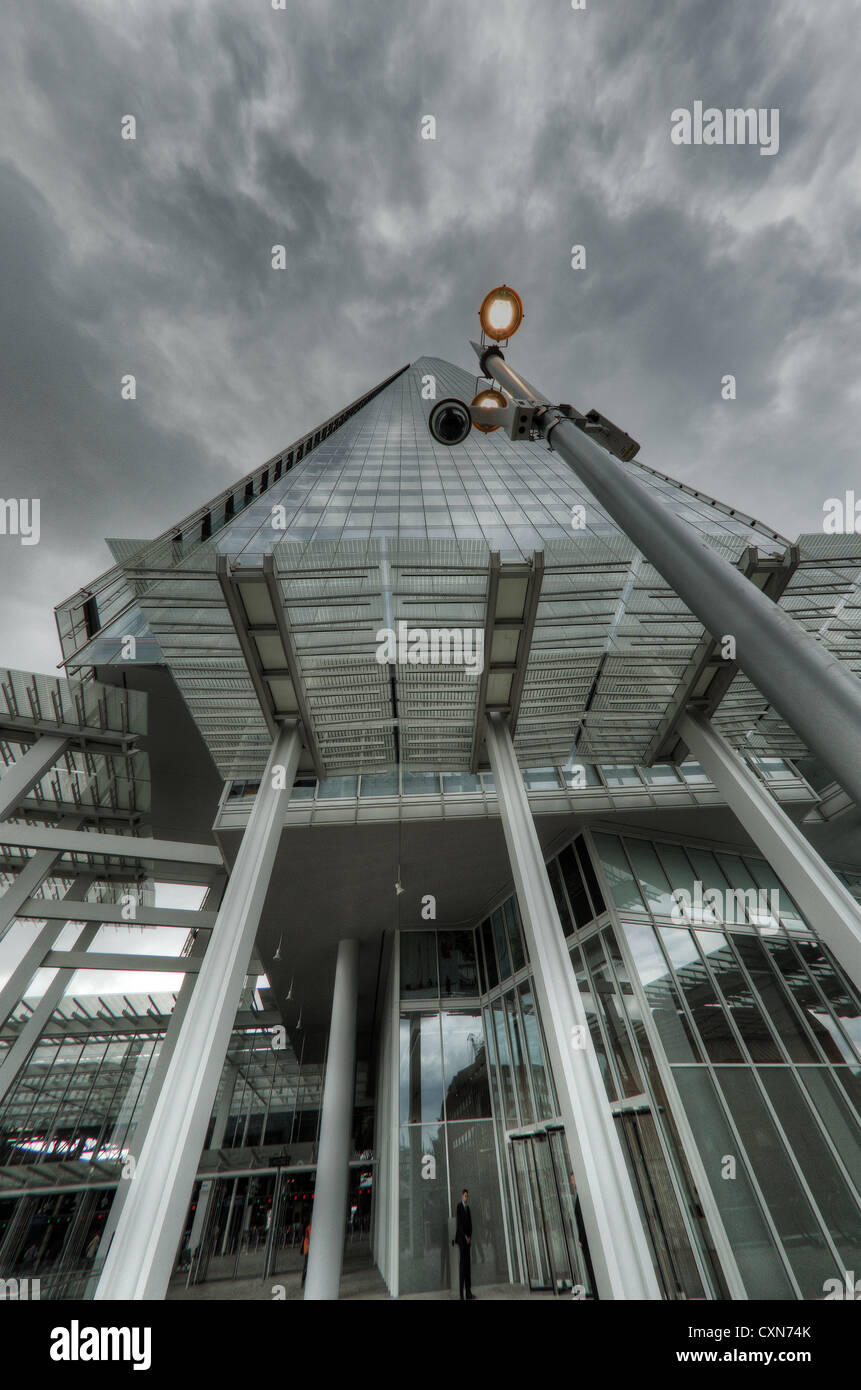 The Shard building close up view of modern architectural construction ...