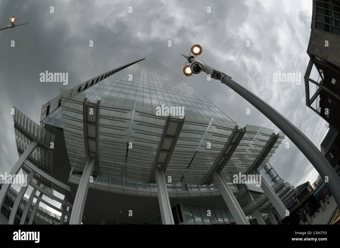 The Shard building close up view of modern architectural construction ...