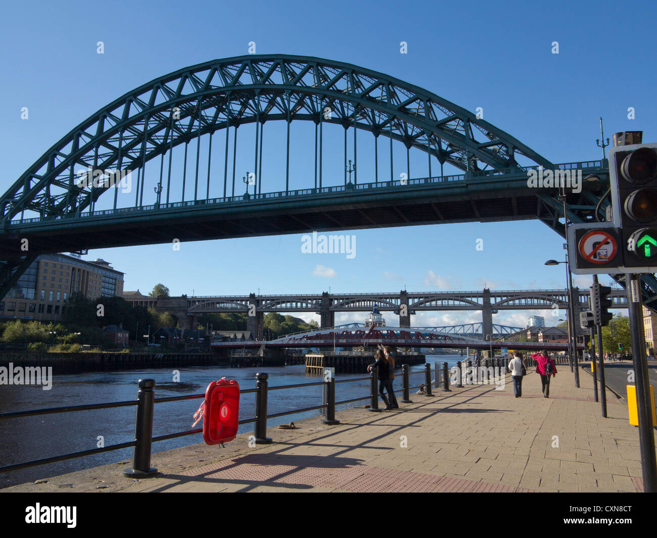 View of Tyneside bridges in Newcastle, England, UK Stock Photo - Alamy