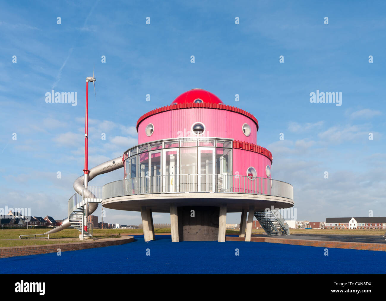 A by children designed play-house in Almere, Netherlands. It is ...