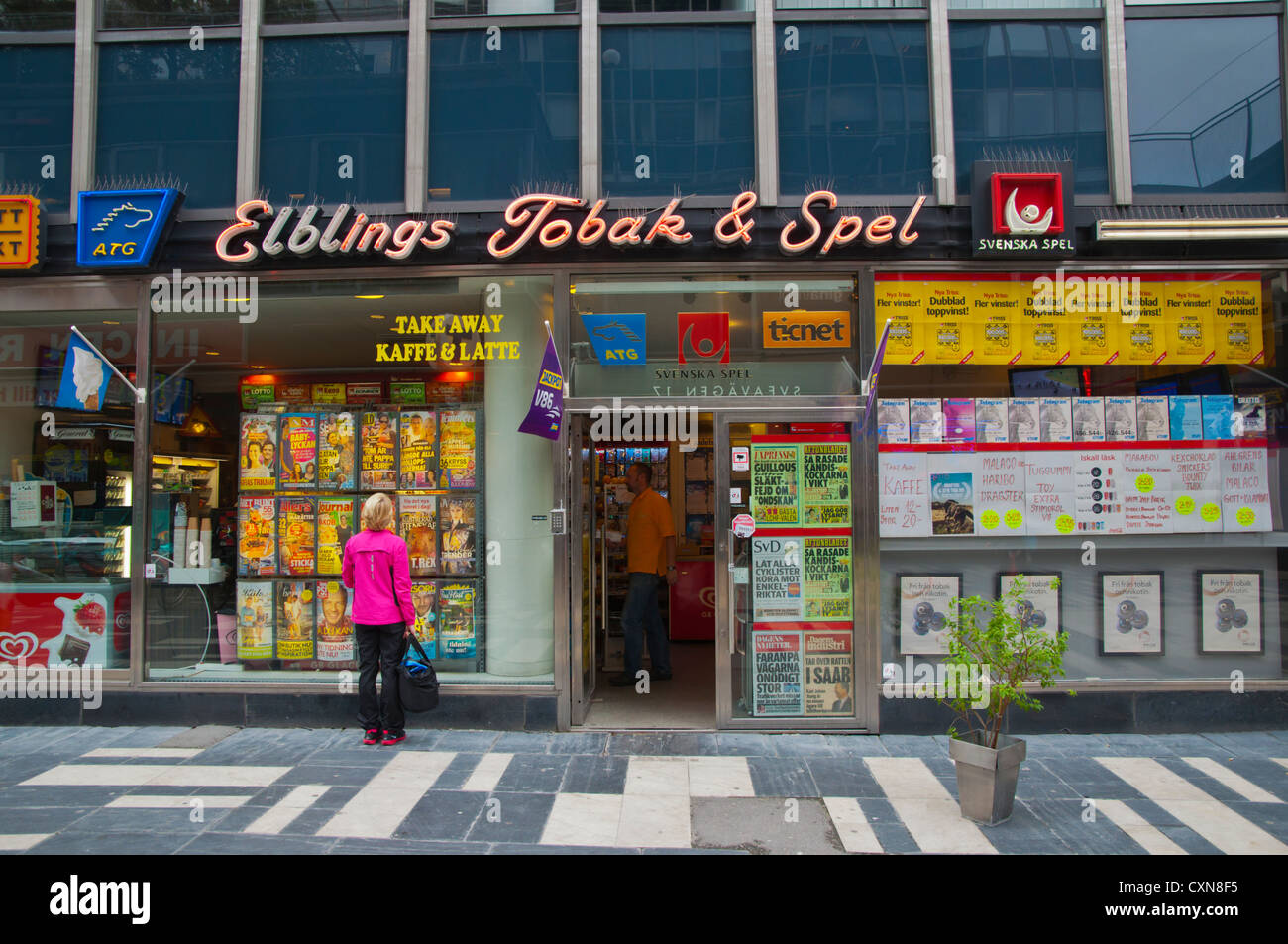 Kiosk exterior Norrmalm central Stockholm Sweden Europe Stock Photo - Alamy