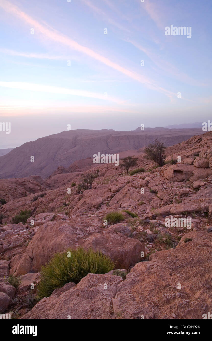 Dawn over the Selma Plateau and the Gulf of Oman Stock Photo - Alamy