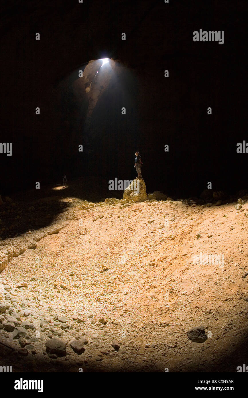 Ambient light streams through an entrance to the Majlis Al Jinn, one of ...