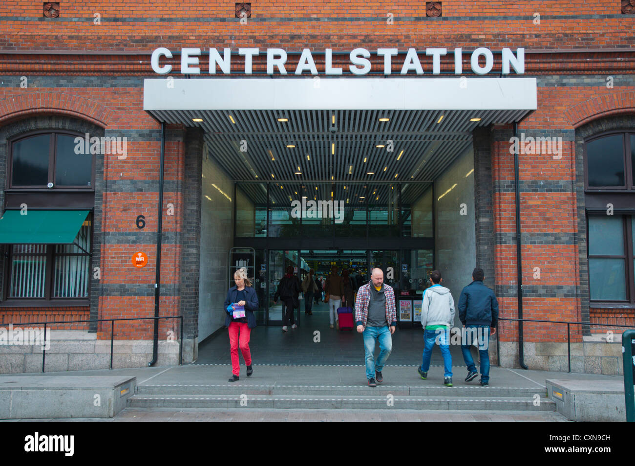 Malmö centralstation the main railway station exterior Malmö city Skåne ...