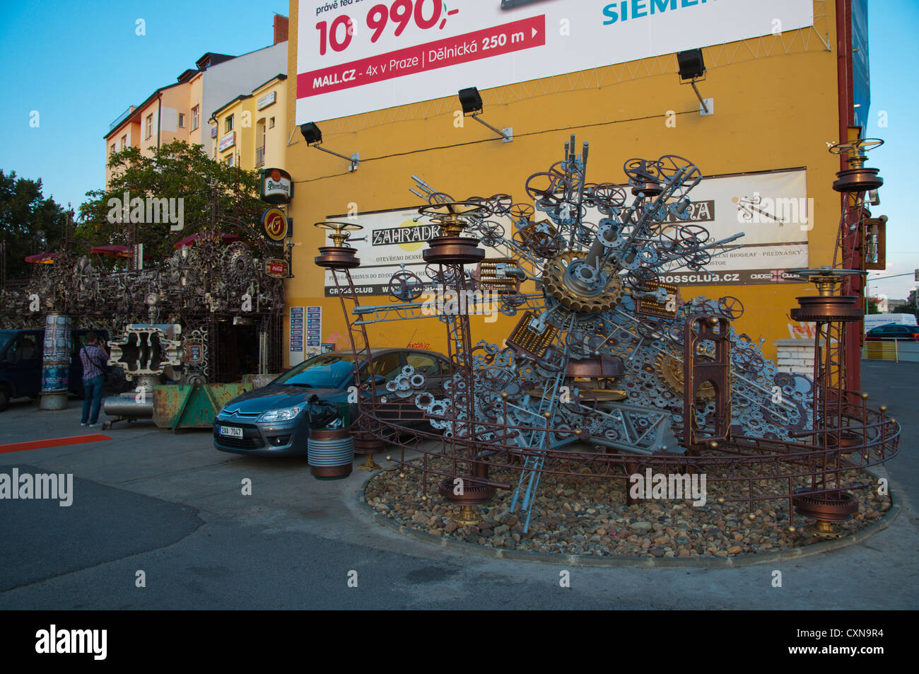 Cross Club bar nightclub exterior Holesovice district Prague Czech ...