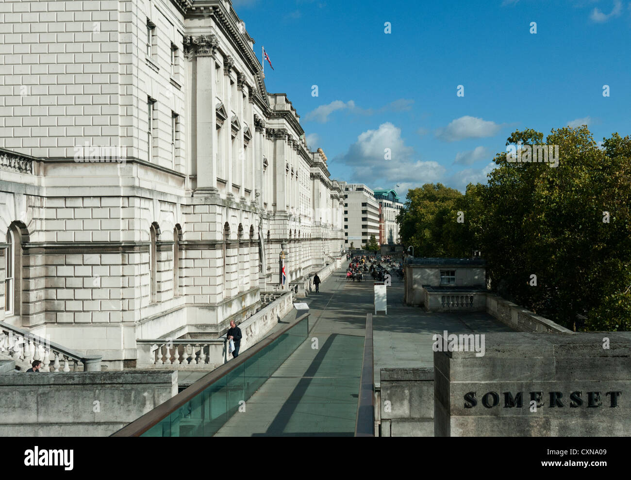 Somerset House, London, showing the riverside terrace Stock Photo - Alamy