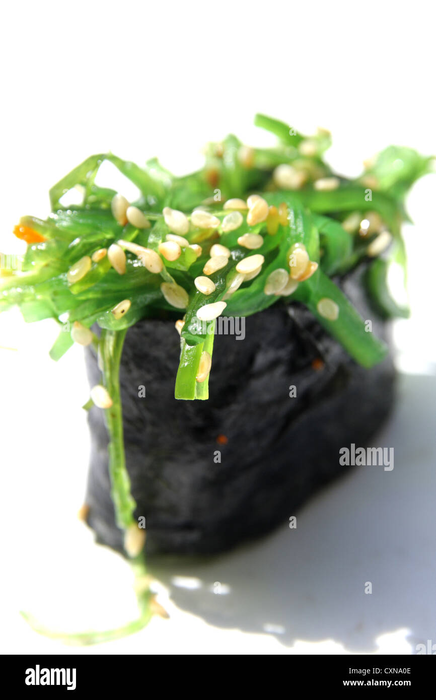 Wakame Algae Sushi Stock Photo - Alamy