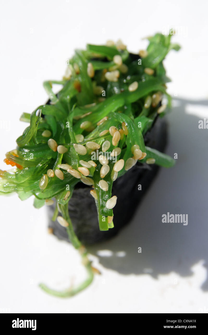 Wakame Algae Sushi Stock Photo - Alamy