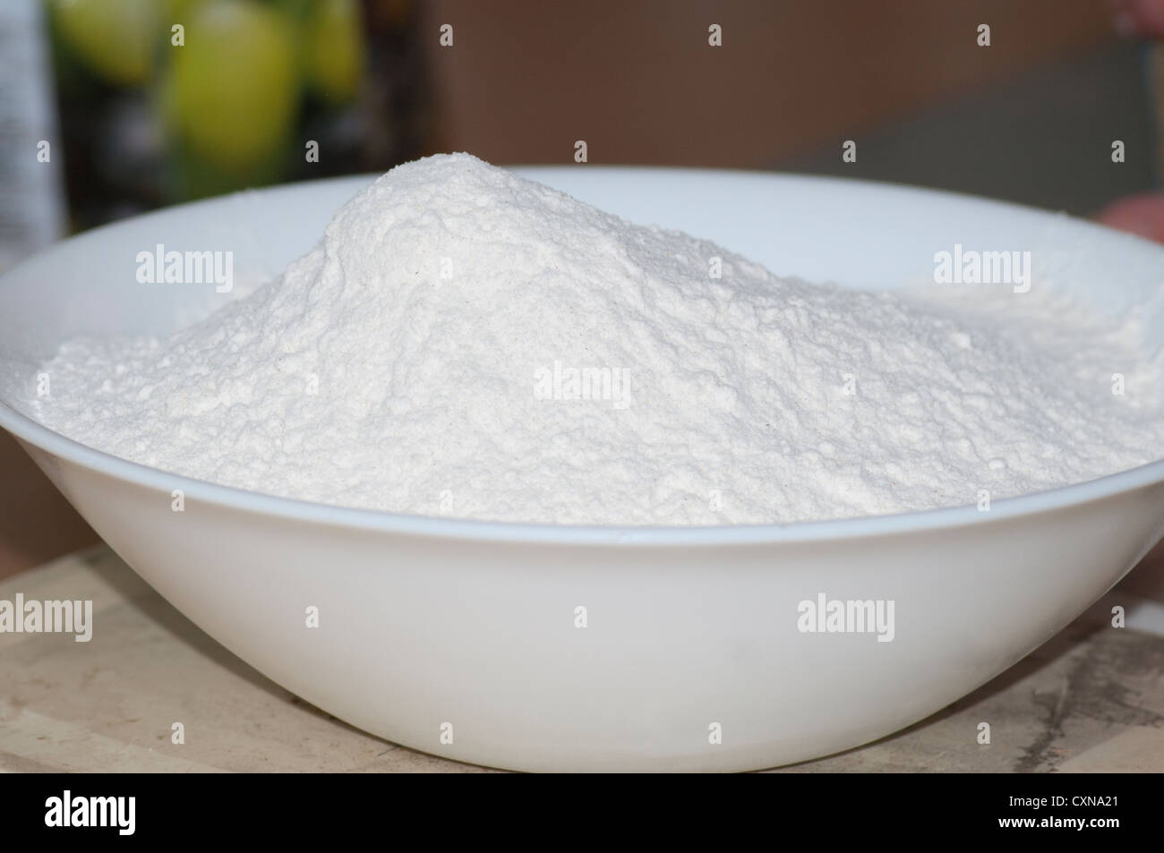 Bowl Of Self Raising Flour Stock Photo - Alamy