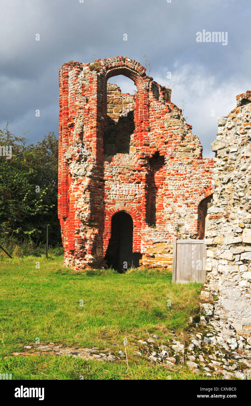 A view of part of the ruins of Leiston Abbey in Suffolk, England ...