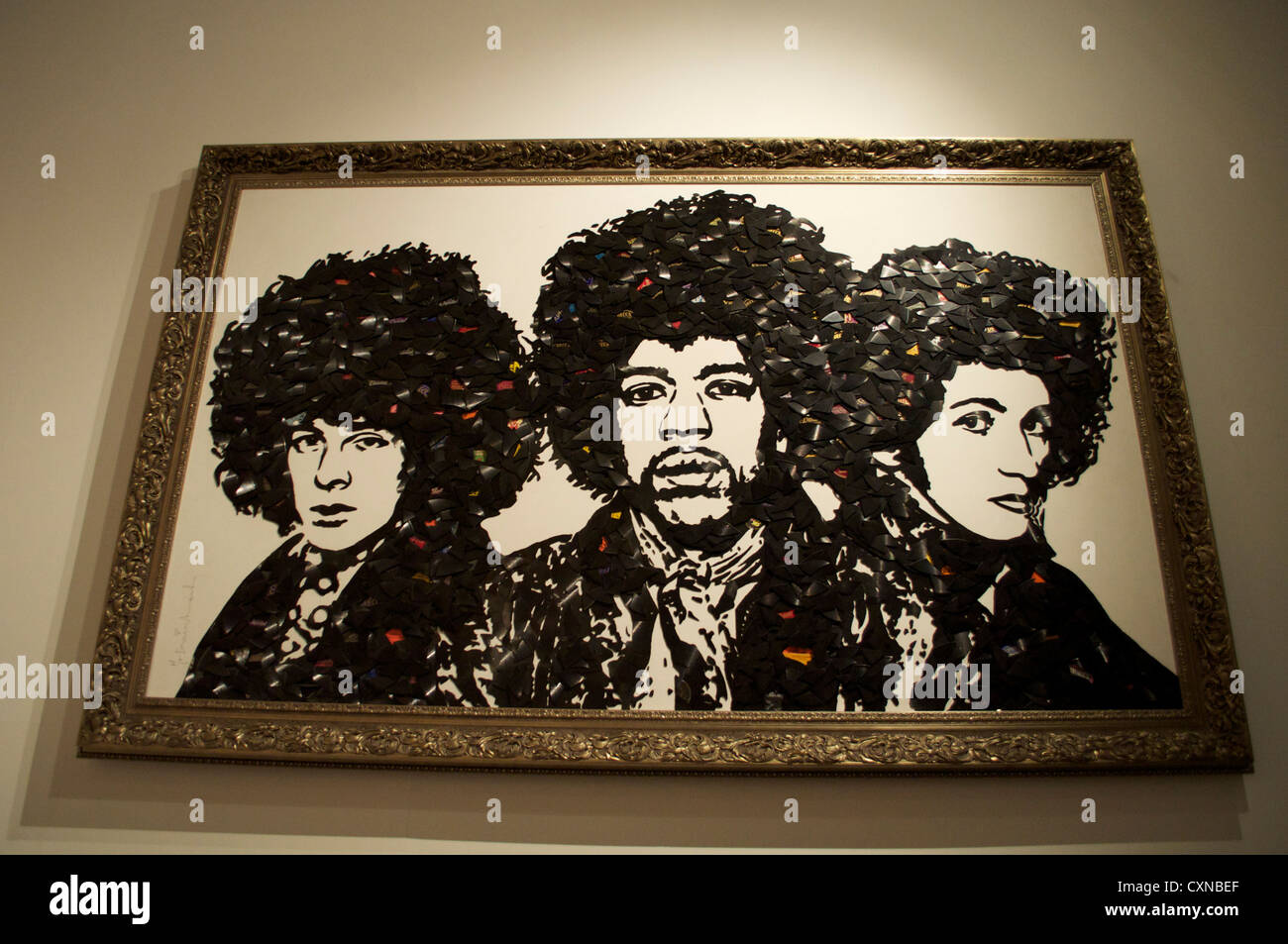 Jimi Hendrix at the debut UK art exhibition of Thierry Guetta also ...