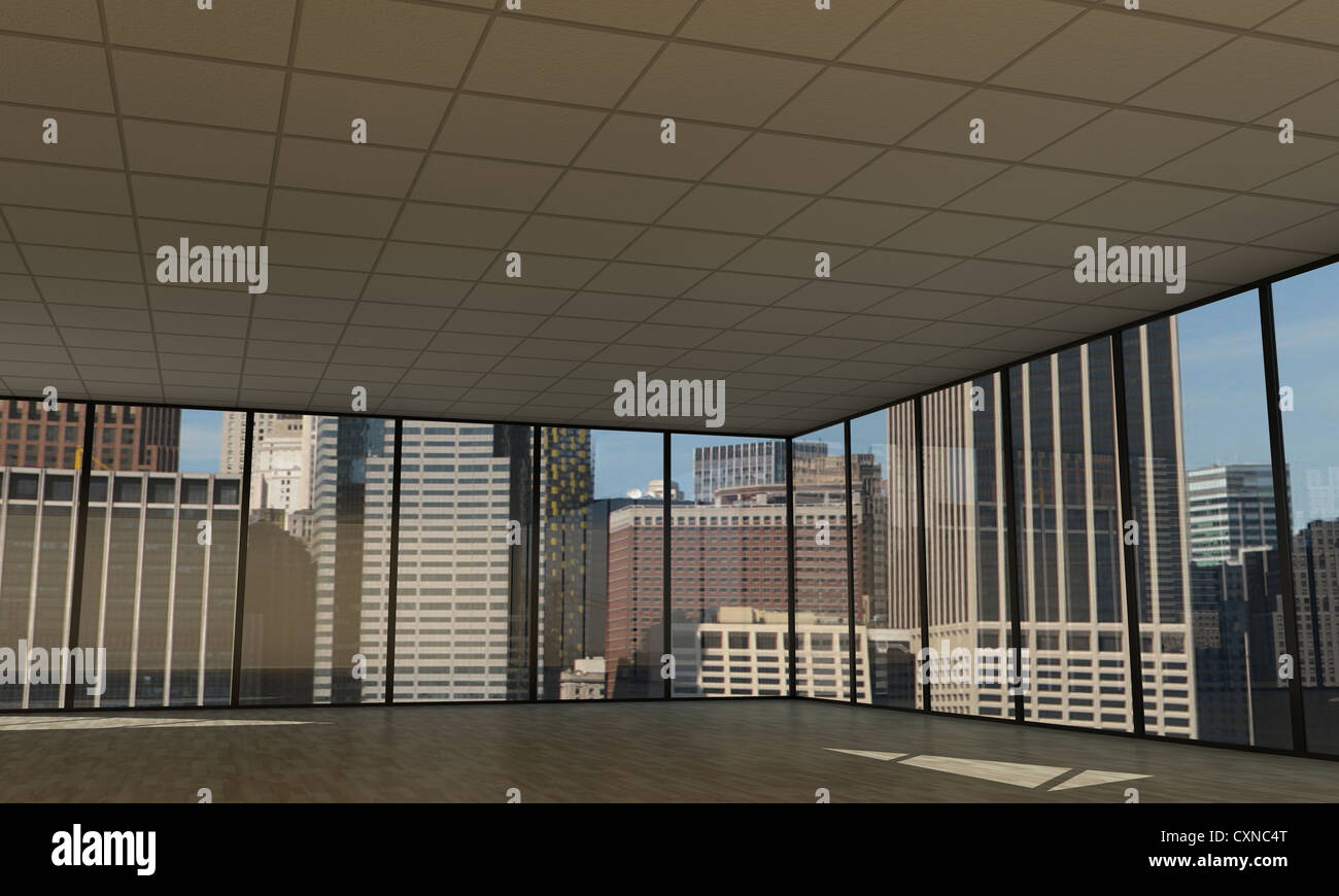 empty downtown office for rent Stock Photo - Alamy