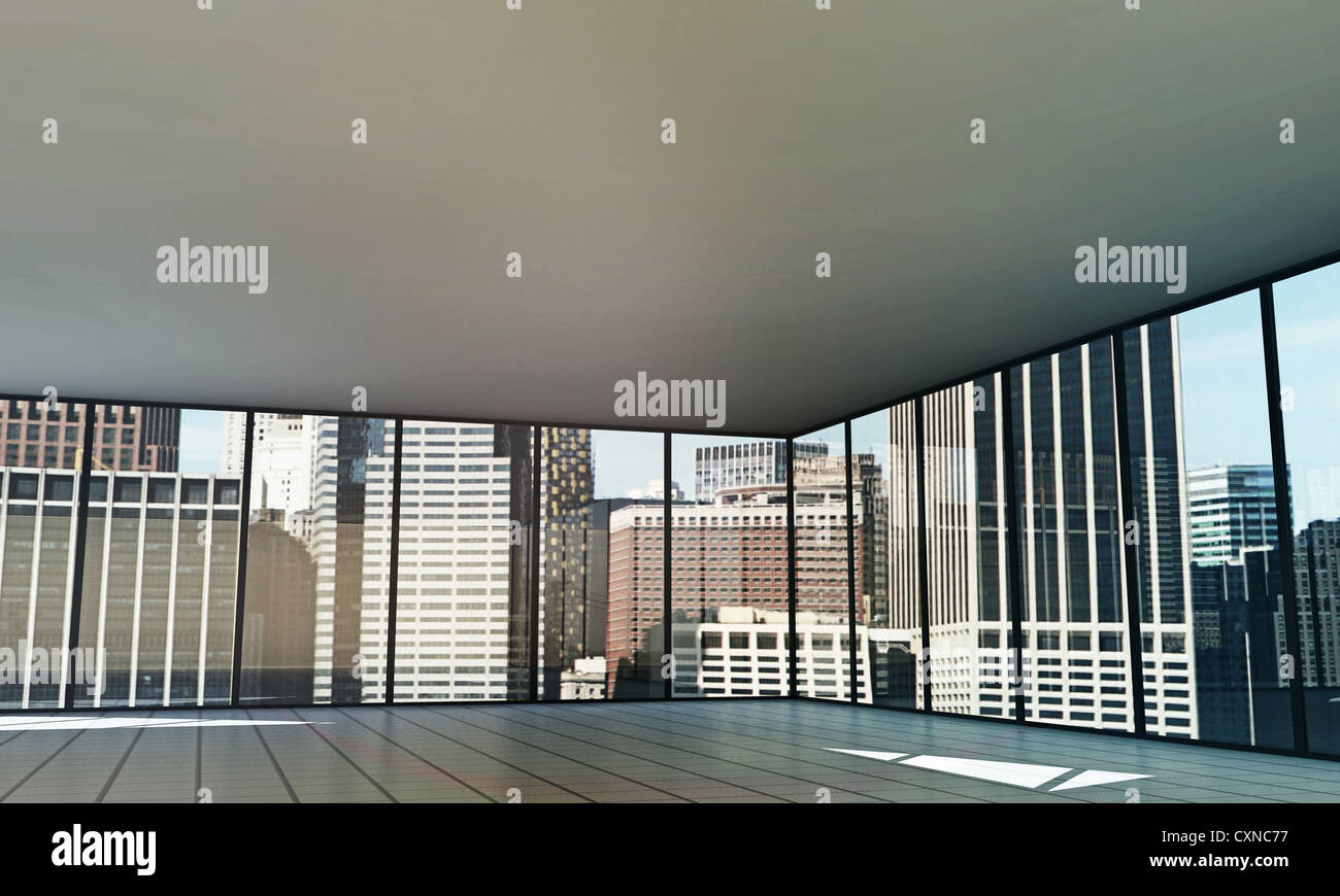 empty downtown office for rent Stock Photo - Alamy