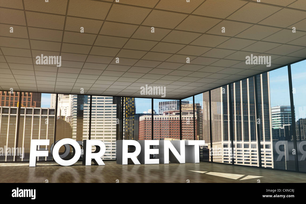 empty downtown office for rent Stock Photo - Alamy