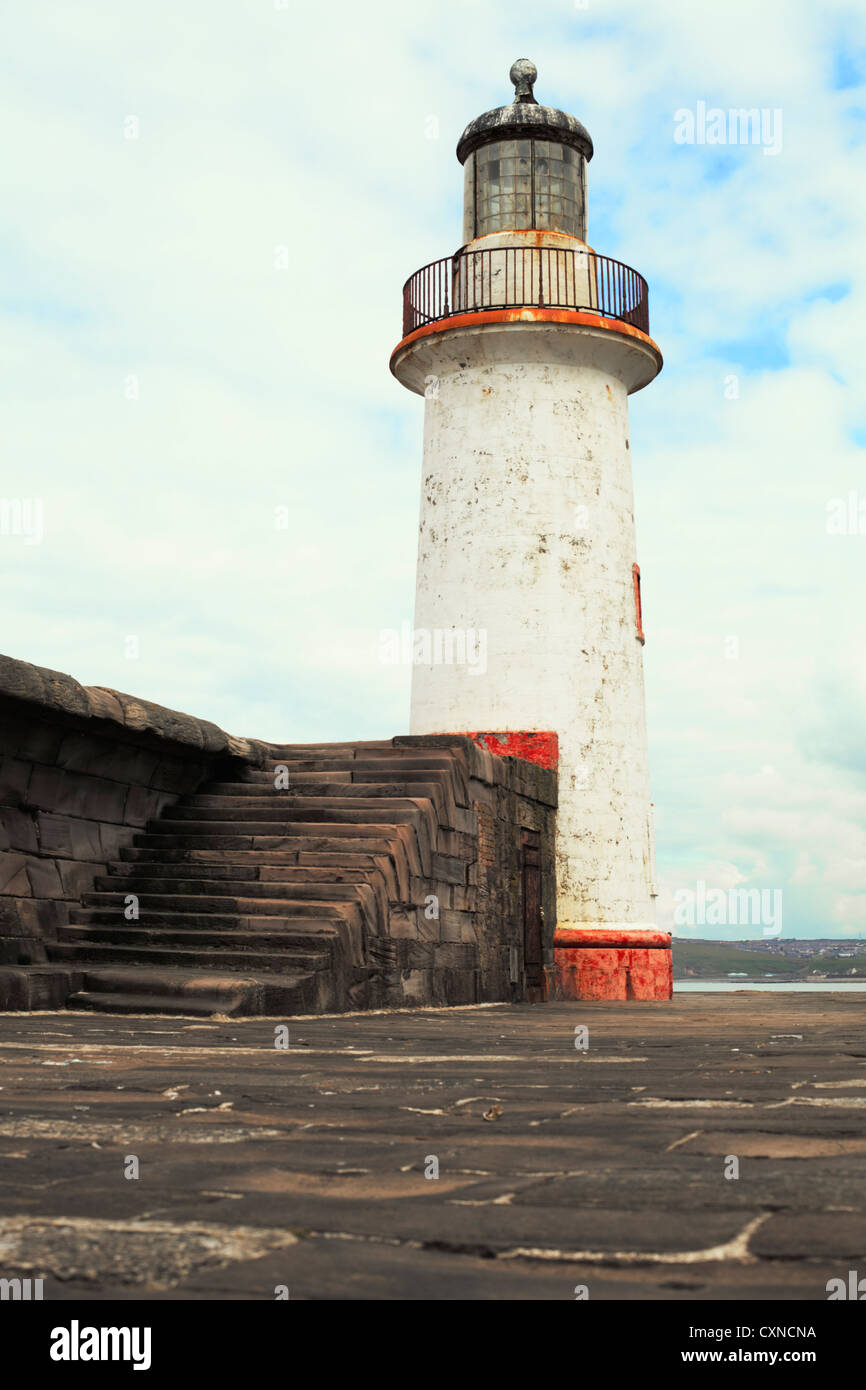 Whitehaven lighthouse and steps low angl≥≤≥÷e Stock Photo - Alamy