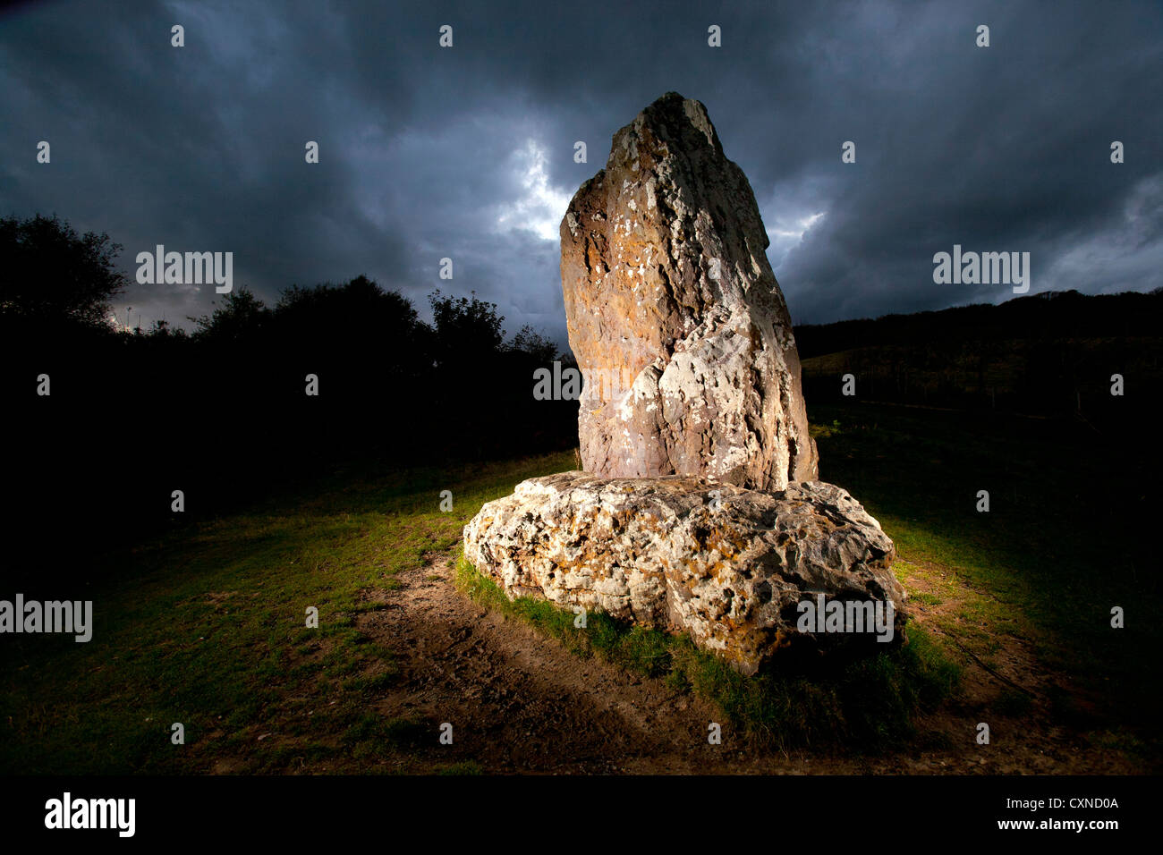 The Long Stone UK England Isle of Wight Mottestone Standing Stone ...