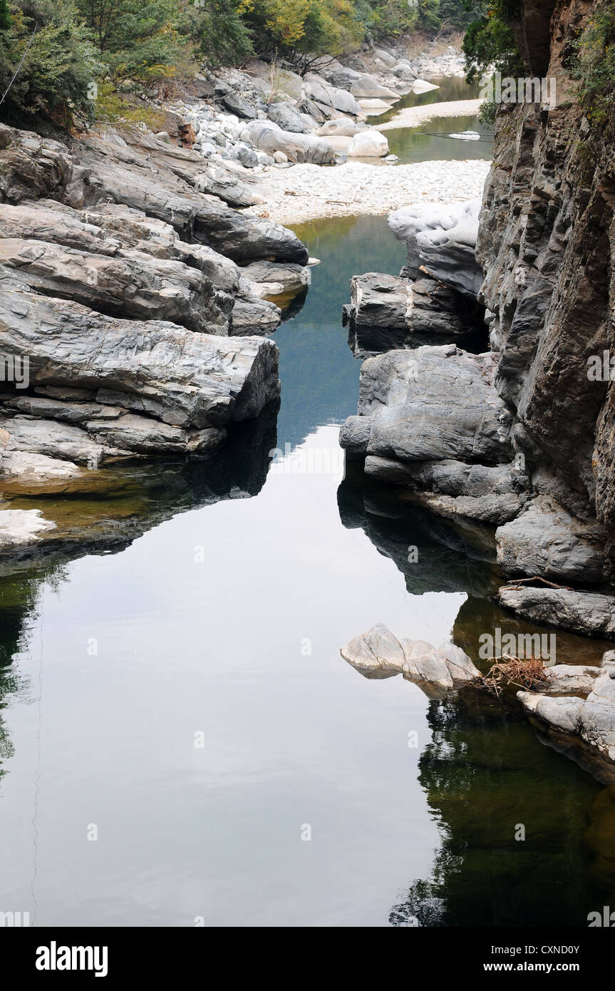 Landscape of a small river in the autumn Stock Photo - Alamy