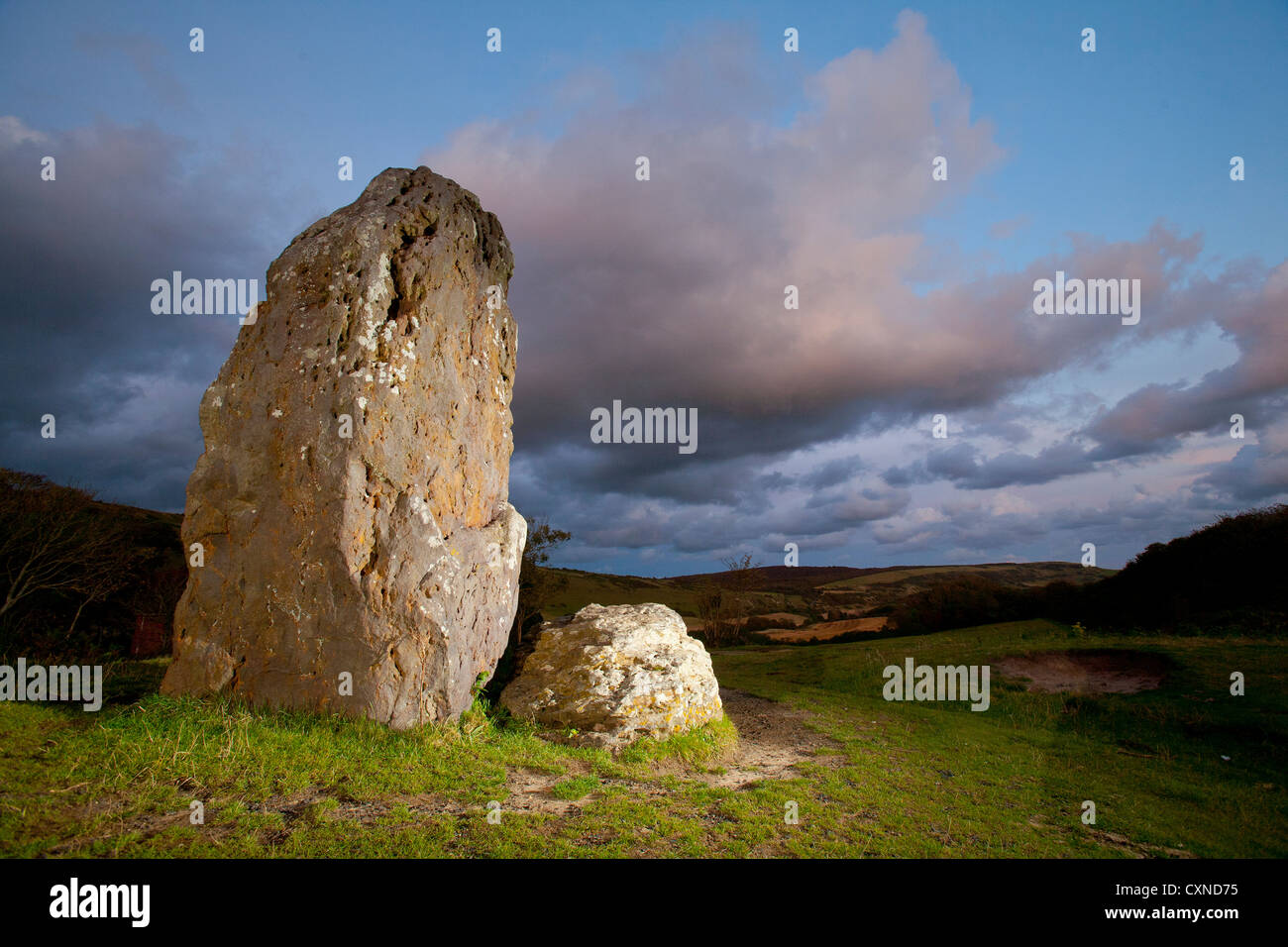 The Long Stone UK England Isle of Wight Mottestone Standing Stone ...