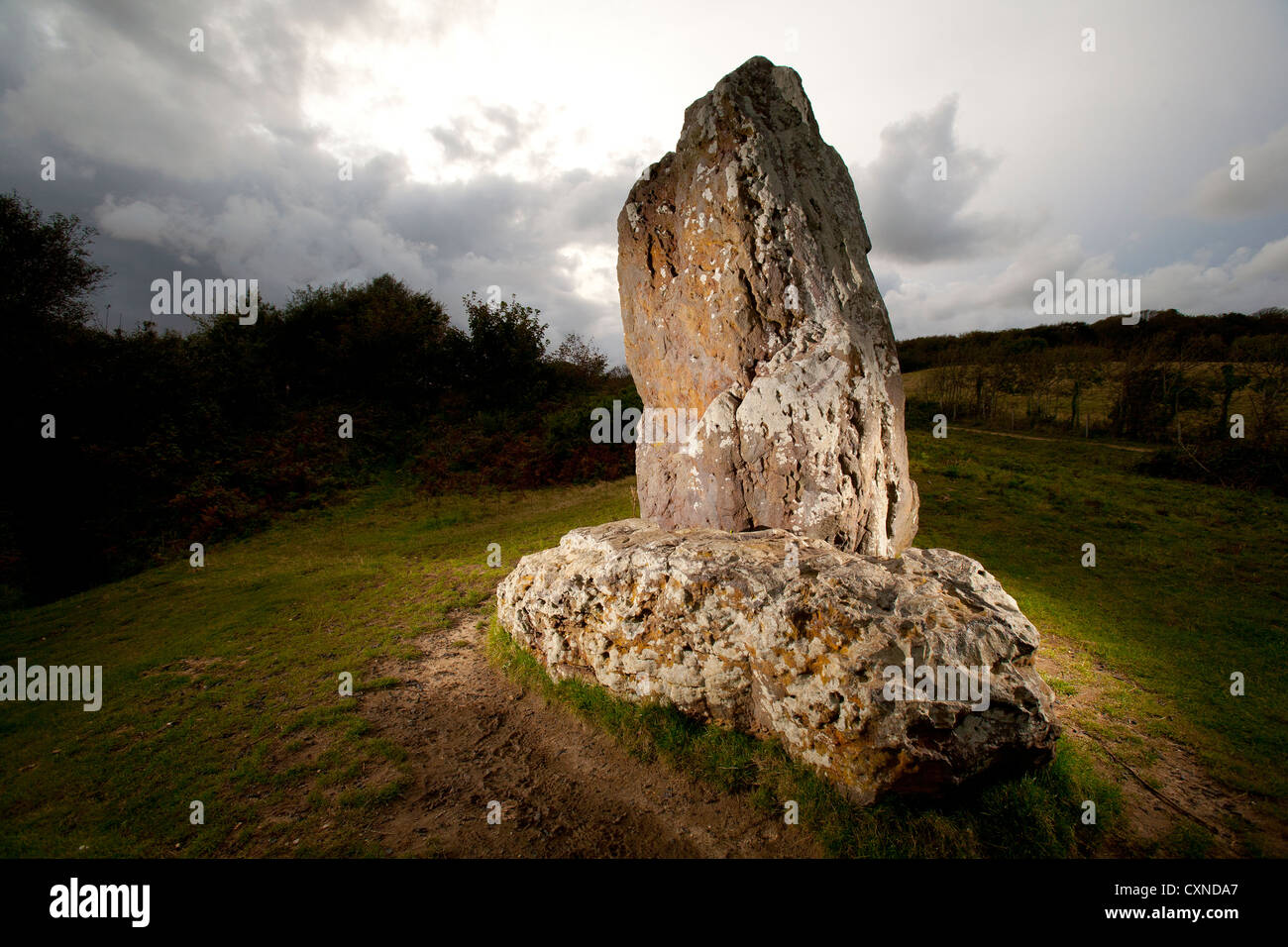 The Long Stone UK England Isle of Wight Mottestone Standing Stone ...